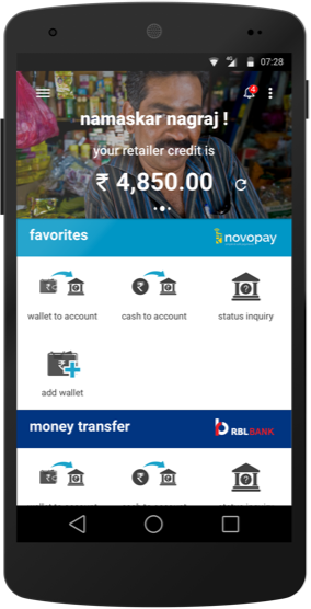 Novopay · Retail & Banking Solutions · Remittance, AEPS, Bill Payments